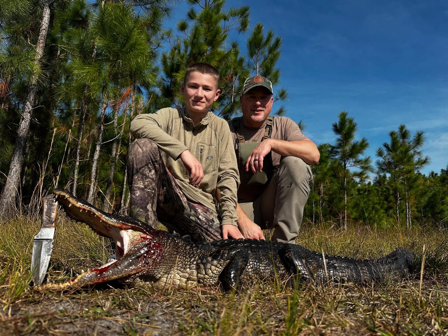 Jake and Ben came to gator hunt with CFTH all the way from Oregon ...